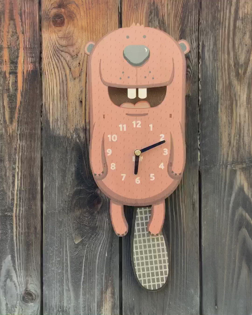Beaver Pendulum Clock for Kids – Birch Robot