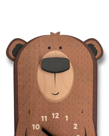 Bear Pendulum Clock for Kids - Bear Wall Clock – Birch Robot