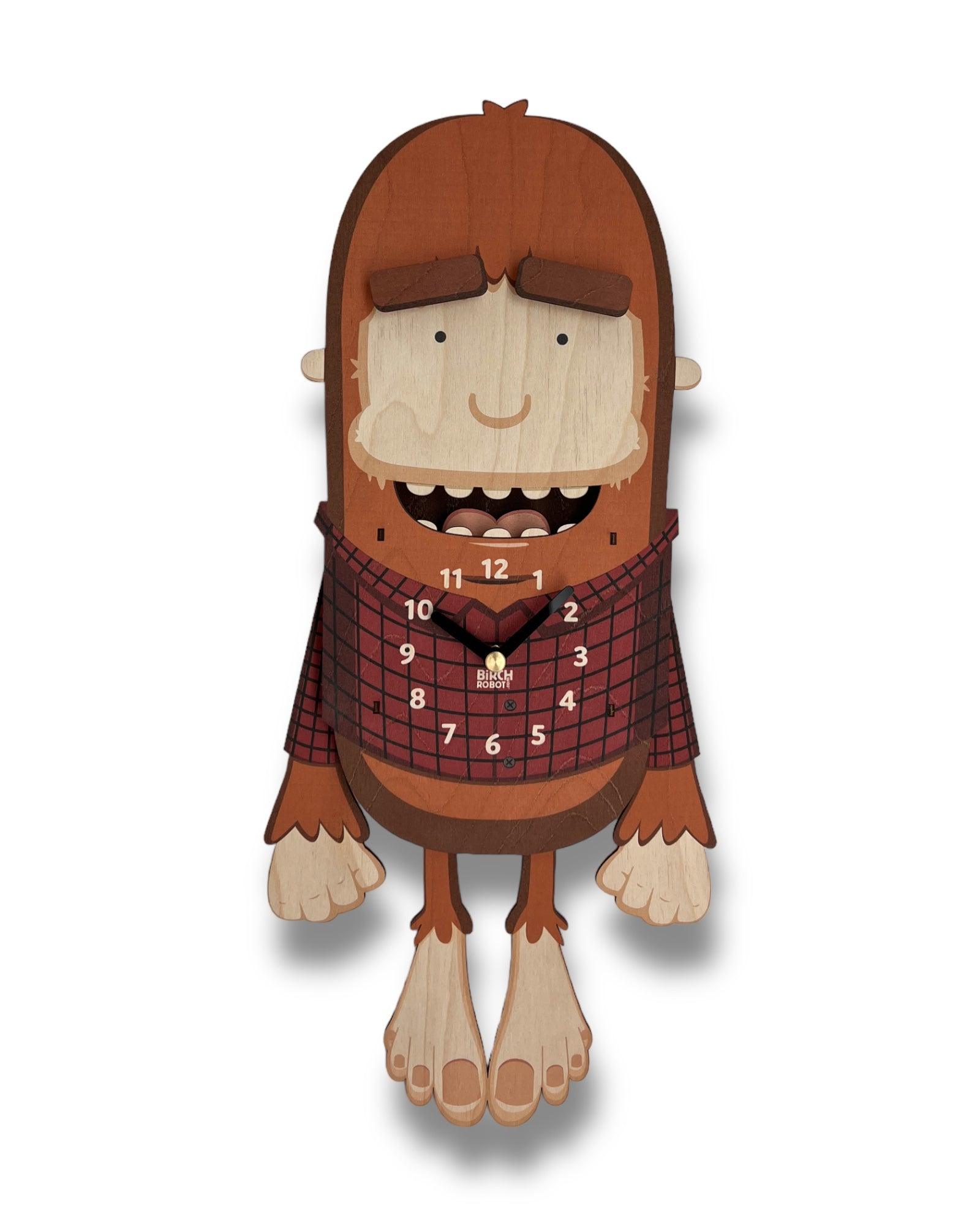 Kids Clocks | Bigfoot Clock | Kids Wall Clock | Sasquatch Pendulum ...