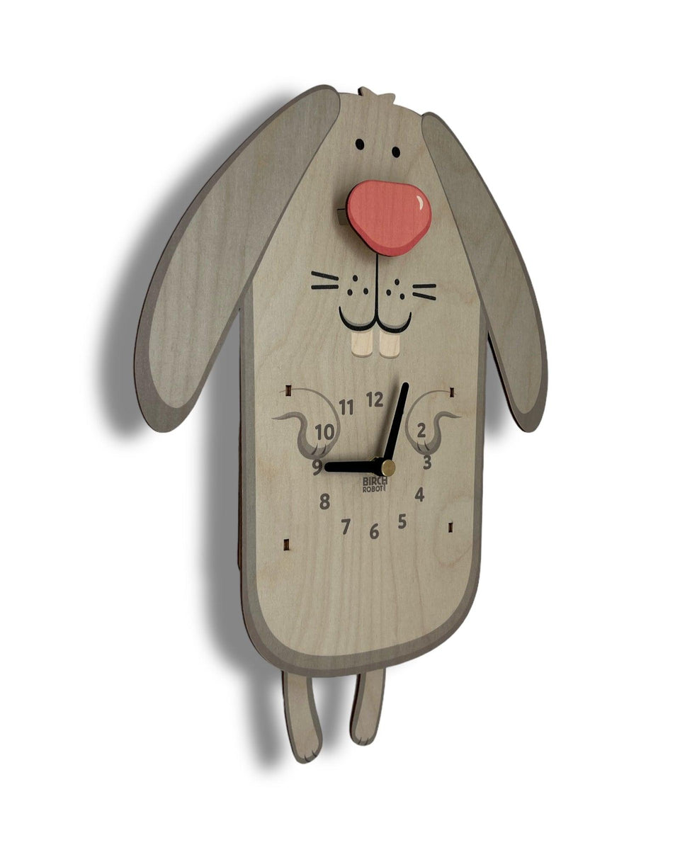 Kids Clocks | Rabbit Clock | Kids Wall Clock | Bunny Pendulum Clock ...