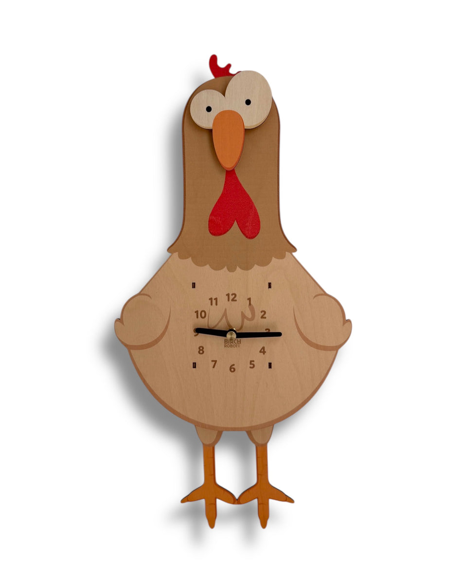 Chicken Clock | Rooster Clock | Kids Wall Clock | Chicken Pendulum ...