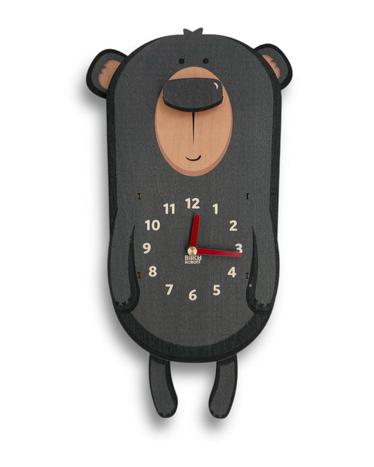 Bear Pendulum Clock for Kids - Bear Wall Clock – Birch Robot