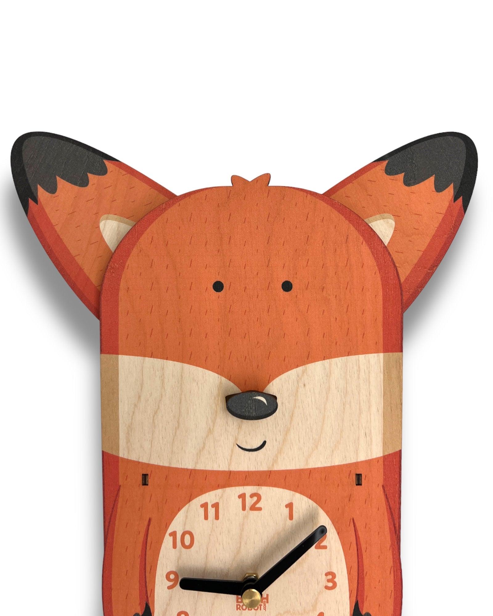 Woodland Nursery Decor | Fox Clock | Fox Pendulum Clock Playroom Decor ...