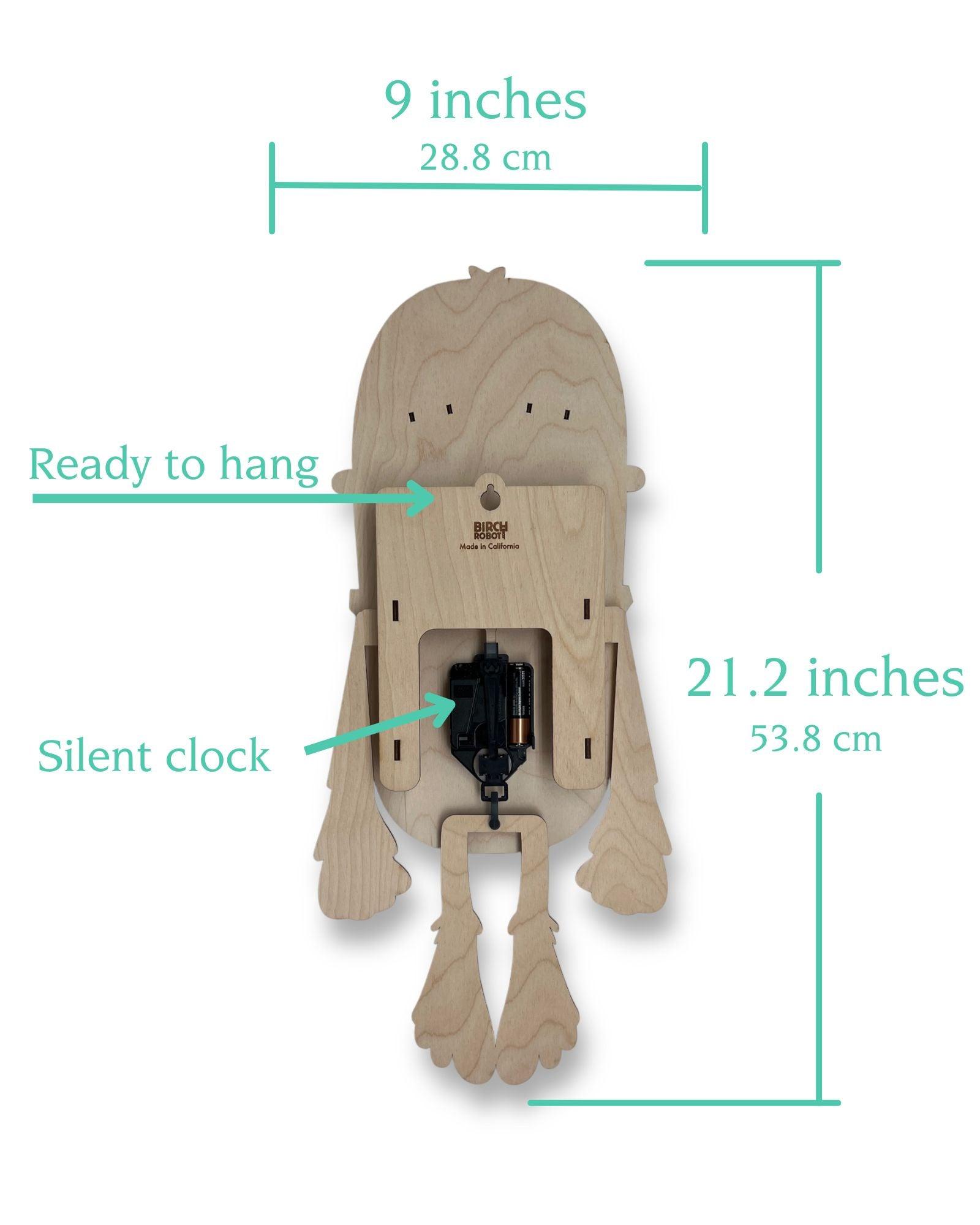 Kids Clocks | Bigfoot Clock | Kids Wall Clock | Sasquatch Pendulum ...