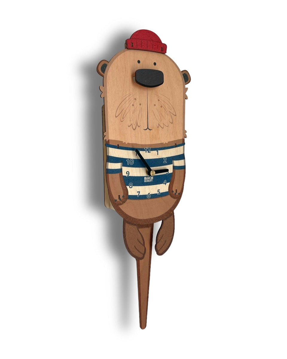 Kids Clocks | Otter Clock | Kids Wall Clock | Sea Otter Pendulum Clock ...