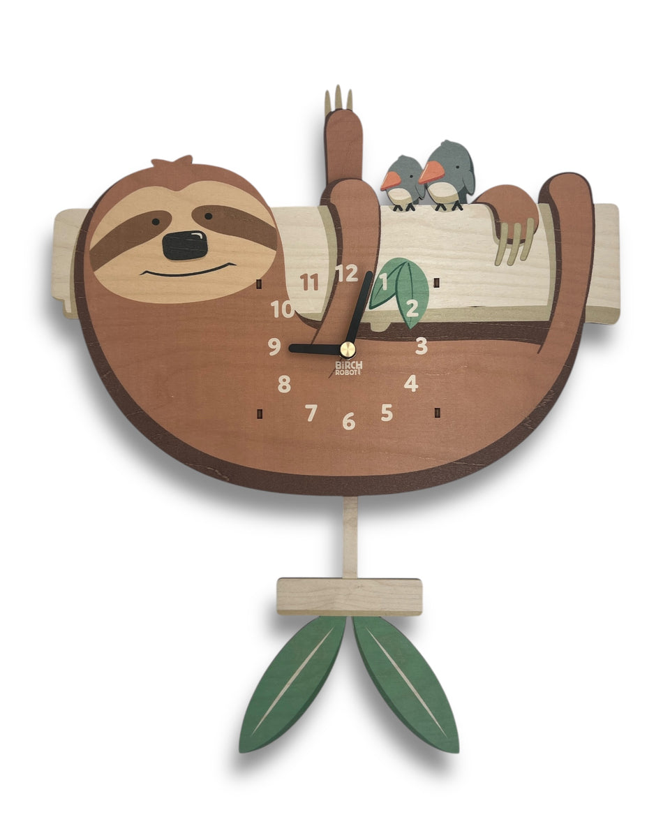 Kids Clocks | Sloth Clock | Kids Wall Clock | Sloth Pendulum Clock ...