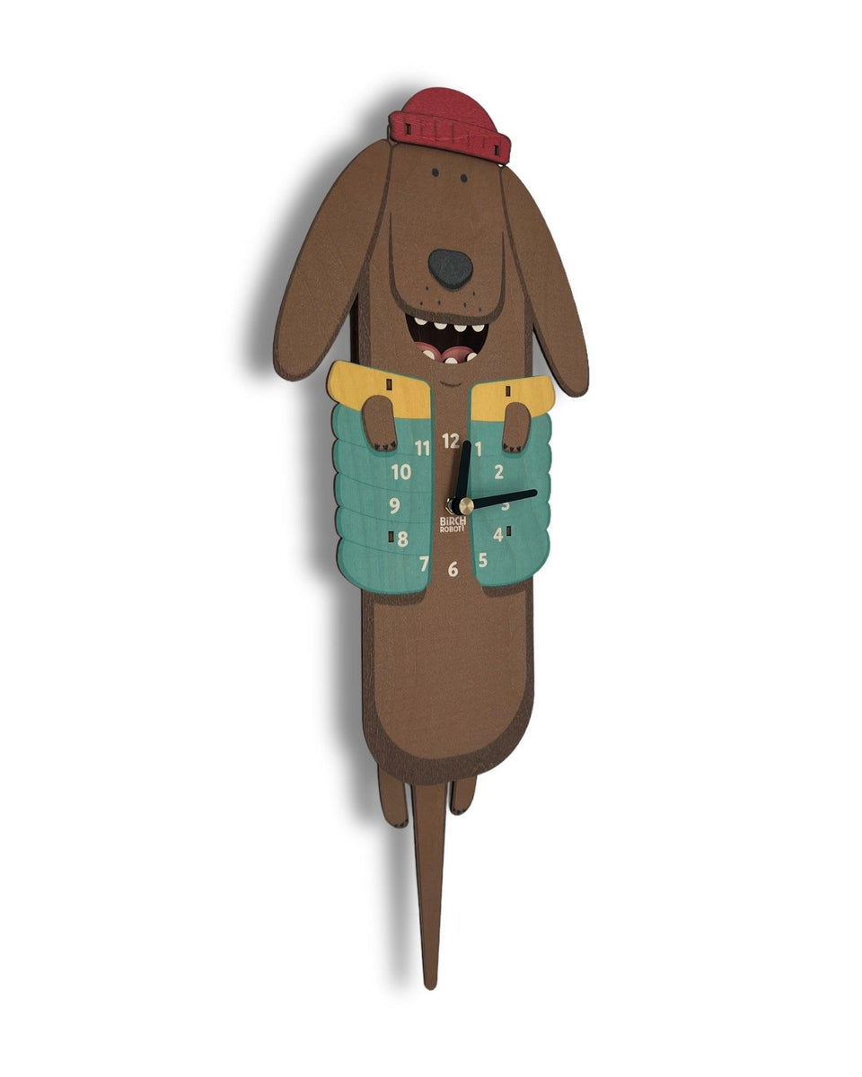 Dachshund Clock | Weiner Dog Clock | Kids Wall Clock | Puppy Pendulum ...