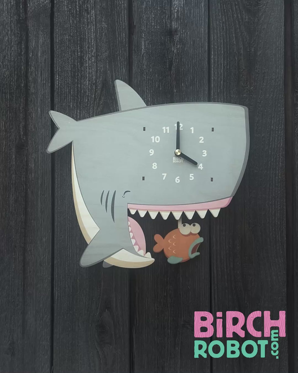 Shark Pendulum Clock for Kids – Birch Robot