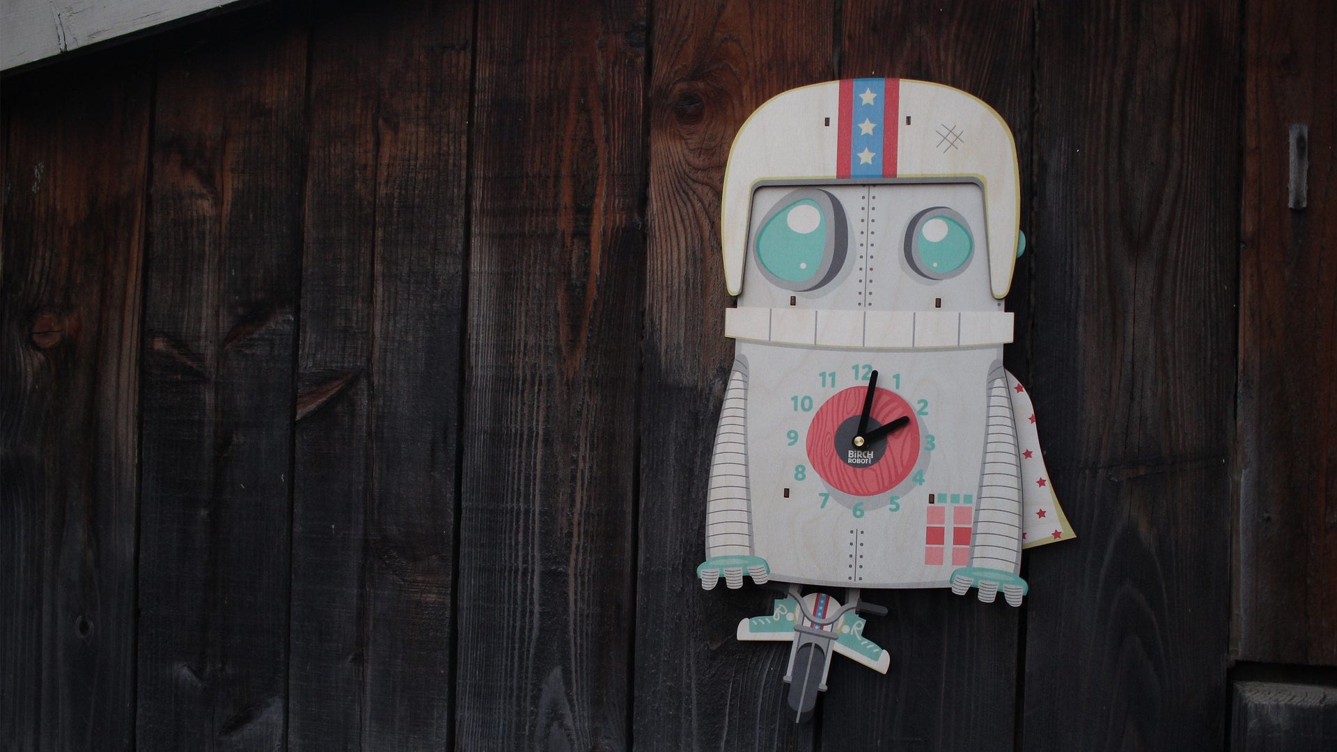Birch Robot - We Make Kids Clocks - Pendulum Wall Clocks for Children