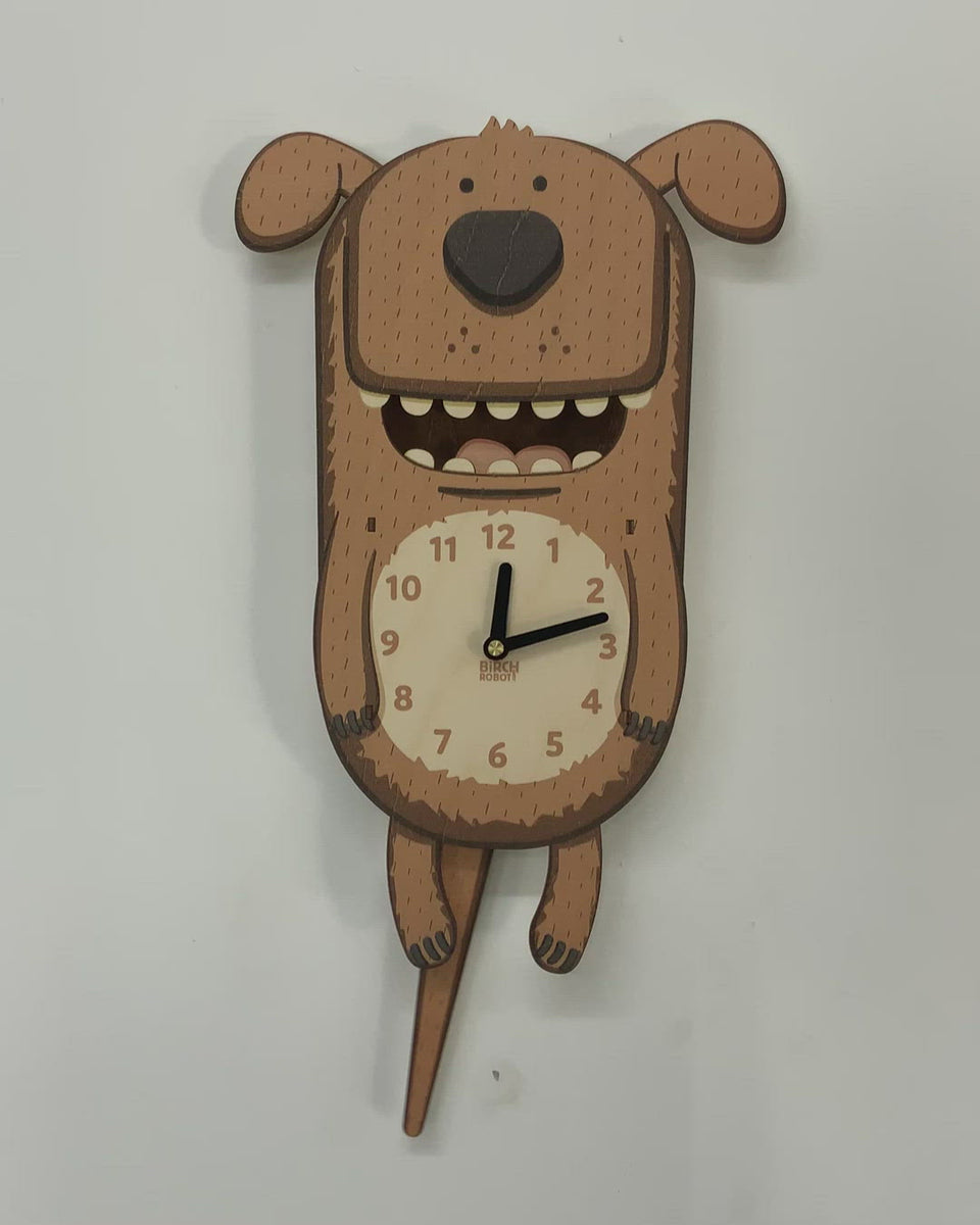 Kids Clocks | Dog Clock | Kids Wall Clock | Puppy Pendulum Clock ...