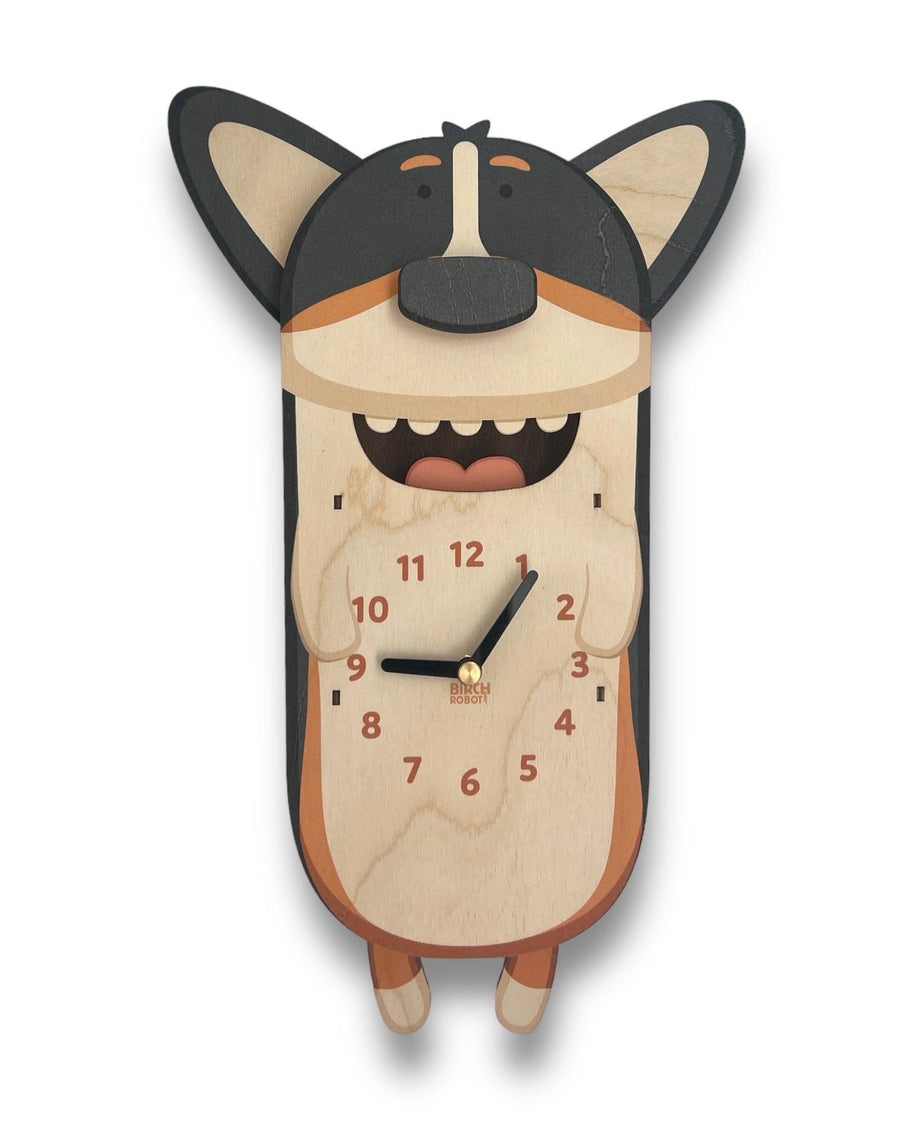 Kids Clocks | Corgi Clock | Kids Wall Clock | Puppy Pendulum Clock ...