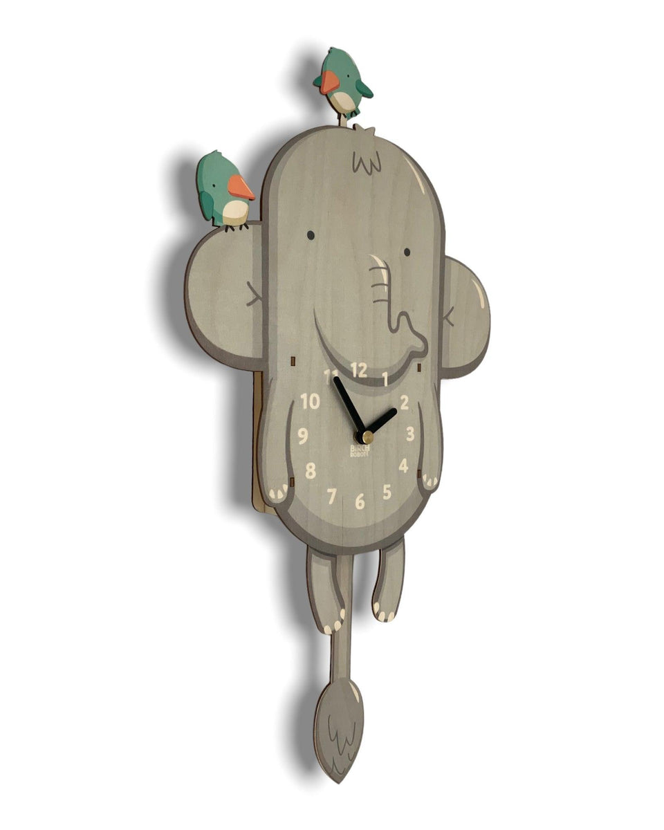 Kids Clock | Elephant Pendulum Clock | Elephant Clock | Safari Animals ...