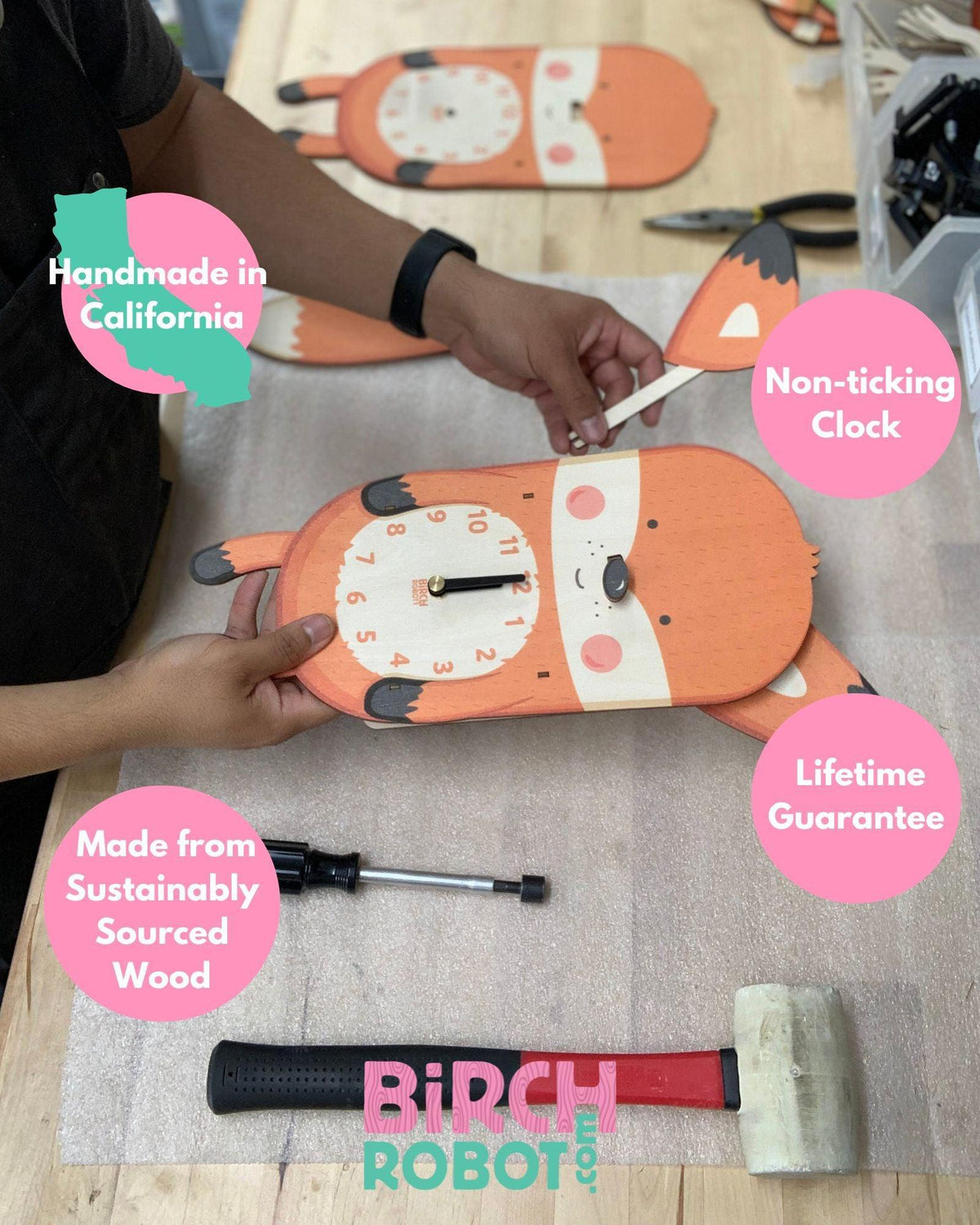 Fun Pendulum Clocks for Kids Room or Baby Nursery – Birch Robot